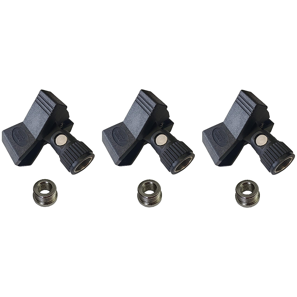 Audio 2000s AMC4171 Universal Microphone Clip Holder with Adapter (3 Pack)