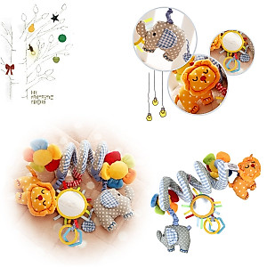 TOYMYTOY Spiral Toy,Baby Activity Music Toy,Stroller Toy,Bed Hanging Toys,Car Seat Toy