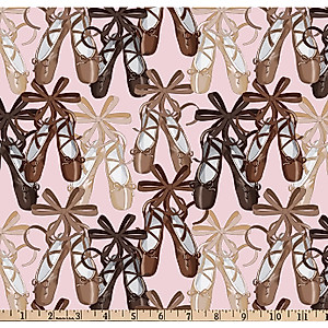 Ballet Shoes Cotton Fabric by The Yard