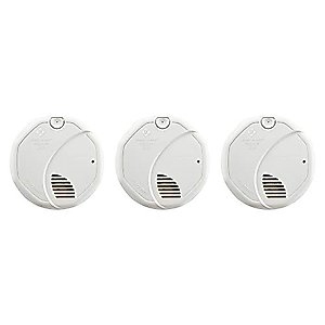 FIRST ALERT BRK 3120B-3 Hardwired Smoke Detector with Photoelectric and Ionization with Battery Backup, 3-Pack