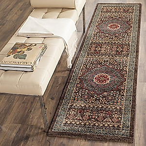 SAFAVIEH Mahal Collection 8' x 11' Navy / Red MAH620C Traditional Oriental Non-Shedding Living Room Bedroom Dining Home Office Area Rug