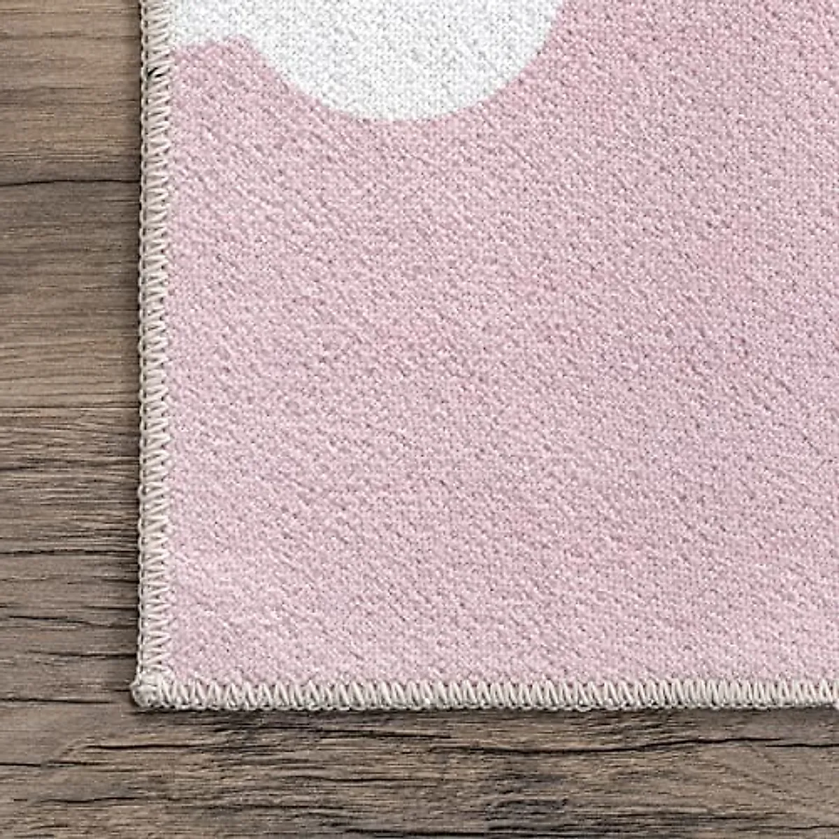 nuLOOM Lilia Machine Washable Kids Cloud Area Rug, 5' x 8', Pink