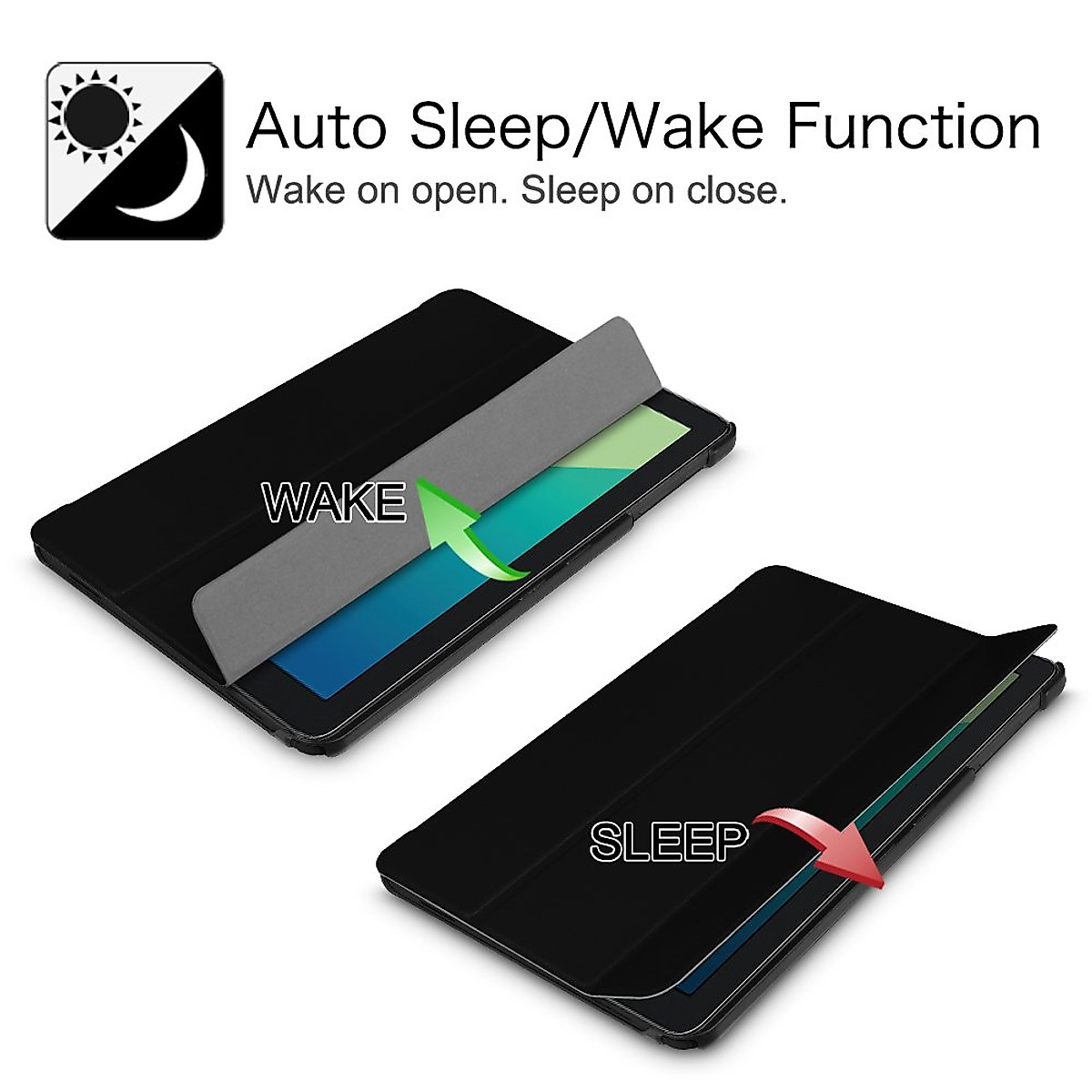 Fintie Slim Case for Samsung Galaxy Tab A 10.1 with S Pen 2016 10.1 Inch (Model SM-P580/P585), Ultra Lightweight Protective Stand Cover Auto Sleep/Wake, Black