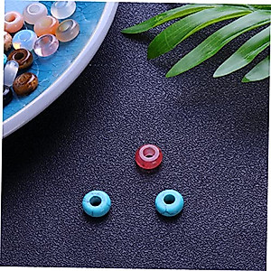 SEWACC 20pcs European Beads Bracelets Beaded Circle Beads Tibetan Agate Gemstone Donut Beads Agate Beads Beading Kits Jewelry Beads DIY Beads Semi-precious Stones Suite Scattered Beads