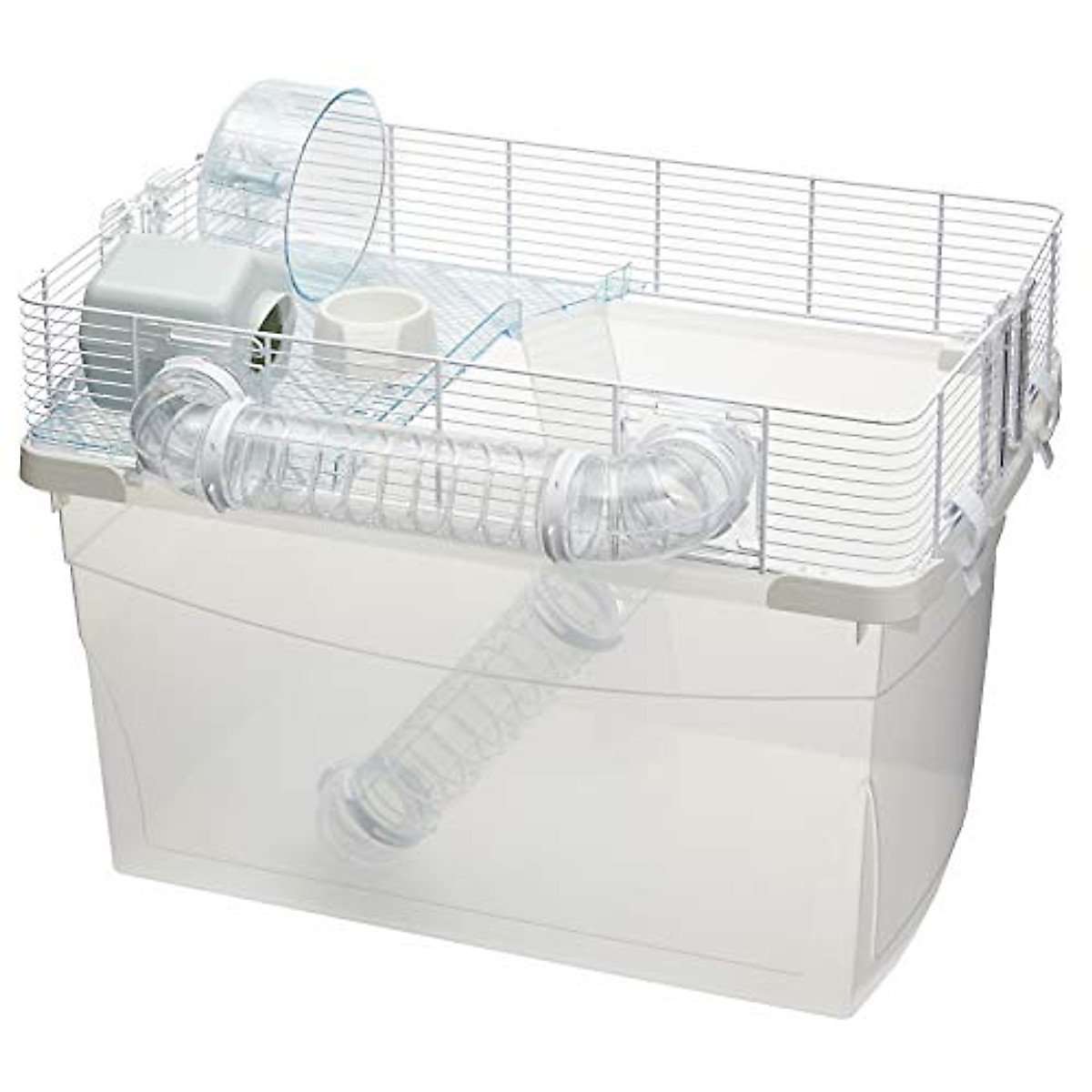 Duna Space Gerbil & Hamster Cage, Extra-Deep 11.5-Inch Base Promotes Instinctual Burrowing While Containing Litter & Debris, Includes ALL Accessories and Play Tunnels, 22.6L x 18.7W x 21.5 Inches