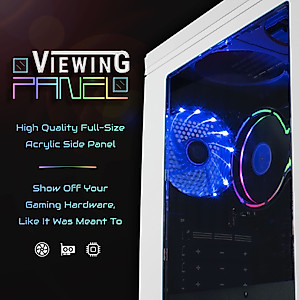 Periphio Warp Gaming PC Computer | AMD Athlon 3000G | Radeon Vega 3 iGPU (2GB) | 500GB SSD (Solid State) | 16GB DDR4 RAM | HD 1080p Gaming | Windows 10 Home Gaming Desktop