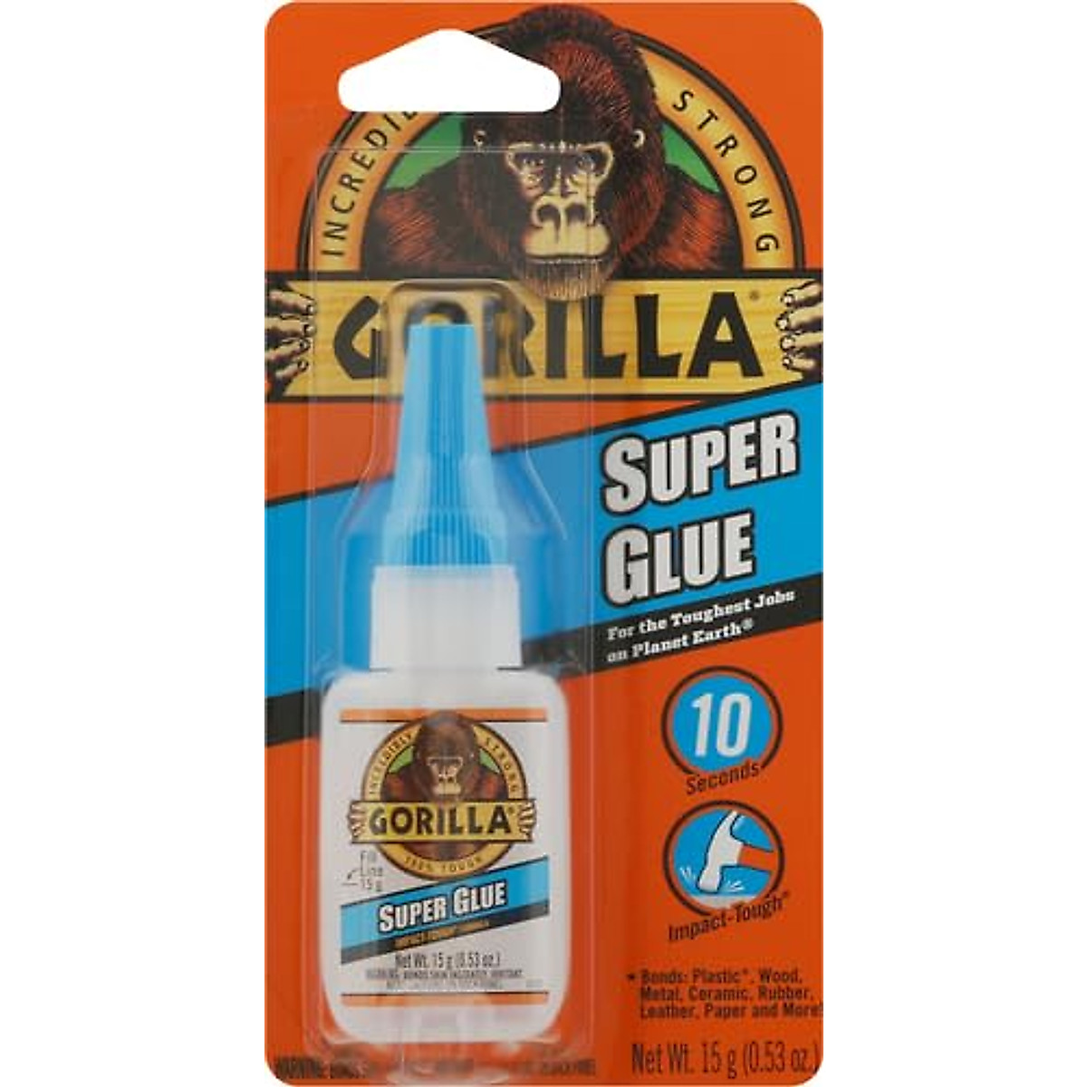Gorilla Super Glue 15 Gram, Clear, (Pack of 1)