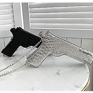 QZUnique Women Pistol Cartoon Messenger Handbag Purse Chain Shoulder Crossbody Handbags