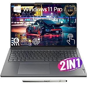 Lenovo Yoga 7i 2-in-1 Premium Laptop, 16" 2.5K Touchscreen, 12th Intel Evo Platform 12-Core i5-1240P, 8GB LPDDR5 RAM, 512GB SSD, Intel Iris Xe Graphics, Backlit KB, FP, Win11 PRO