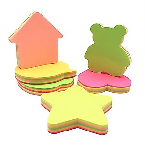 Sticky Notes, Self-Stick Removable Shaped Sticky Notes - 14 Pads - 100 Sheets 6 Pad Shaped Notes -20 Sheets 8 Pad Animal Notes(14 Pack)