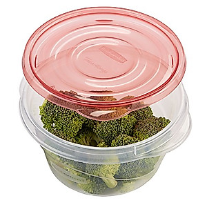 Rubbermaid Storage Bowls, 3.2 Cup, Red,(Pack of 4)