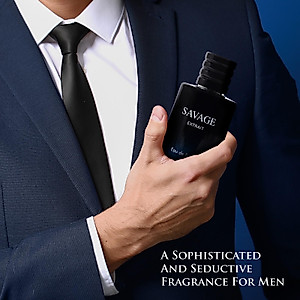 Savage Extrait Eau De Parfum for Men Top Notes of Grapefruit & Heady Spices Base Notes of Lavender Essence & Rich Wood Cologne for Everyday Wear, Work Days, Romantic Date Elegant 100ml Bottle