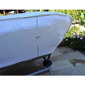Luxury Hotel Spa Pool Fitted, Solid Terry Cloth Chase Lounge Cover 100% Ring-Spun Turkish Cotton, Soft and Absorbent Hottel Sized Chair Cover 90" X 29" - White