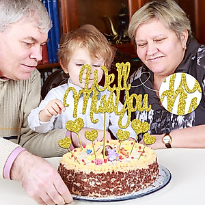 We’ll Miss You Cake Topper for Retirement,Graduation,Going Away Party Cake Decorations Supply