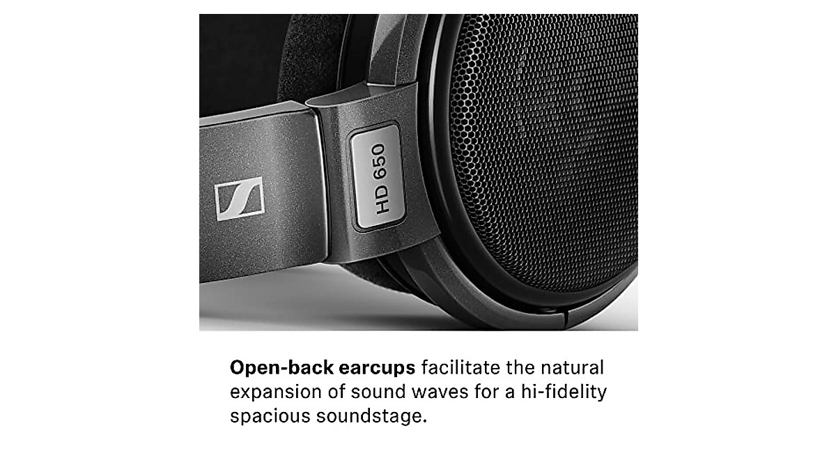 Sennheiser HD 650 Audiophile Open-Back Headphones for High-Res Listening