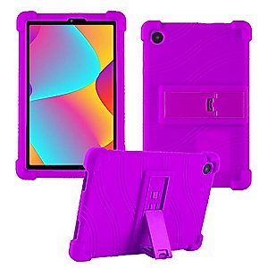 HminSen Case for TCL TAB 8 Plus 9138S/TCL Tab 8 LE 9137W/TCL Tab 8 WiFi 9132X Tablet Case, Kids Friendly Silicone Adjustable Stand Cover for TCL Tab 8 LE/Tab 8 WiFi/Tab 8V Tablet (Purple)