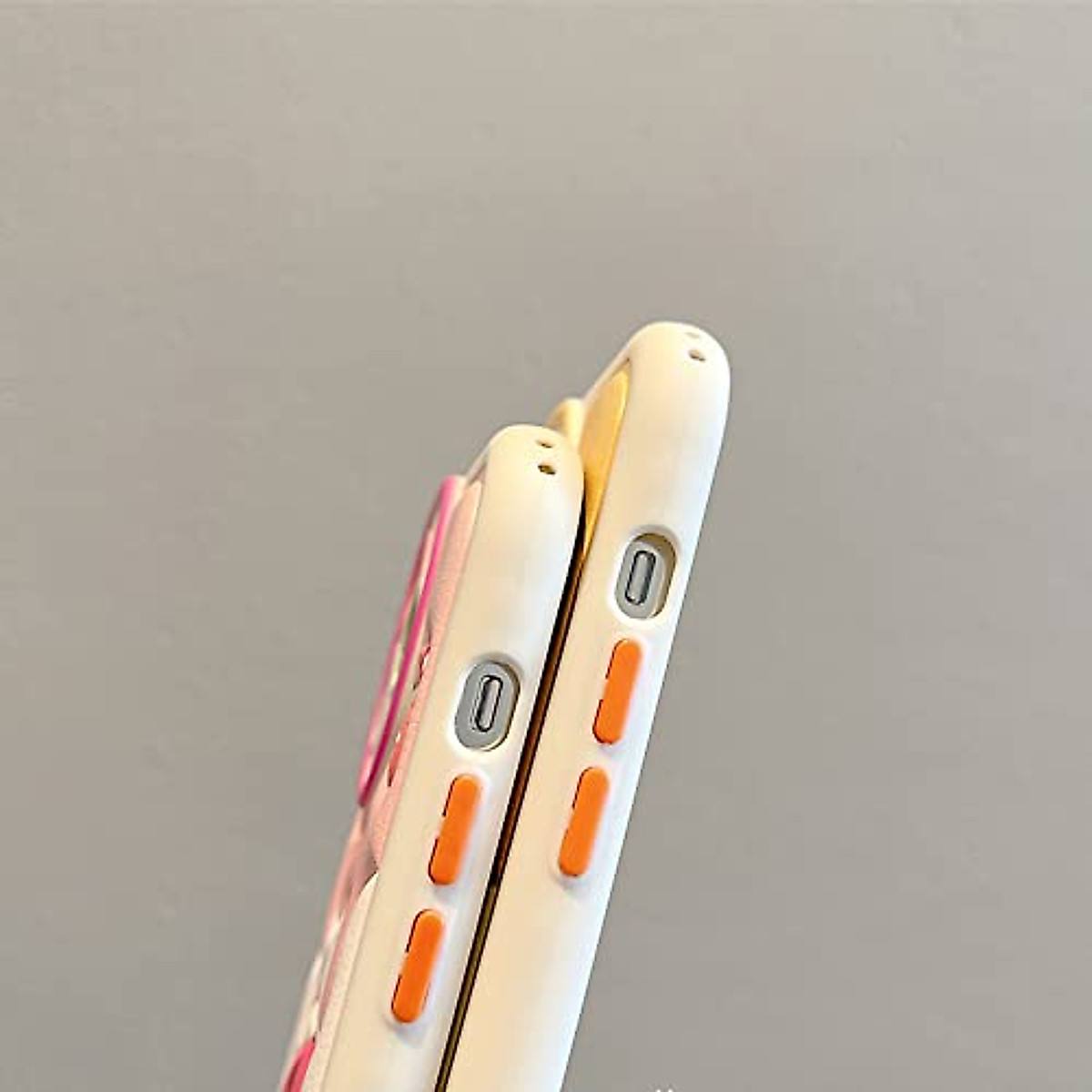 aartvark tees Compatible with iPhone 13 Pro Max Cute Case, TPU Leather Phone Emboss Cartoon case Soft Rubber Shockproof Protective for iPhone 13 Pro Max Case Cover for Women Girls (Yellow Bear)