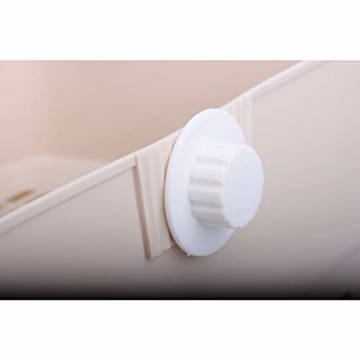 RUBYHOME Oversize Rabbit Litter Box with Drawer, Corner Toilet Box with Grate Potty Trainer, Bigger Pet Pan for Adult Guinea Pigs, Chinchilla, Ferret, Galesaur, Small Animals, 16.9 inch Long (White)