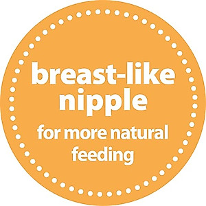 Dr. Brown’s Natural Flow® Level 3 Wide-Neck Baby Bottle Silicone Nipple, Medium-Fast Flow, 6m+. 100% Silicone Bottle Nipple, (Pack of 6)