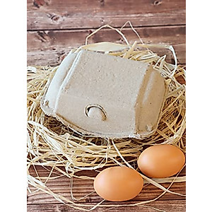 Lawei 20 Pack Empty Egg Cartons - 6 Cell Pulp Fiber Egg Tray Holder Egg Storage Containers for Family, Farm, Market, Camping, Picnic, Travel