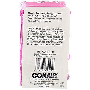 Conair Styling Essentials Foam Rollers Extra Large 61115n