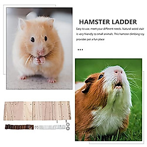 NUOBESTY Small Animal Wooden Ladder Platform Cage Bridge Guinea Pig Habitat Climbing Toy for Rabbit Hamster Bunny Squirrel Hedgehog Chinchilla Rat Mouse