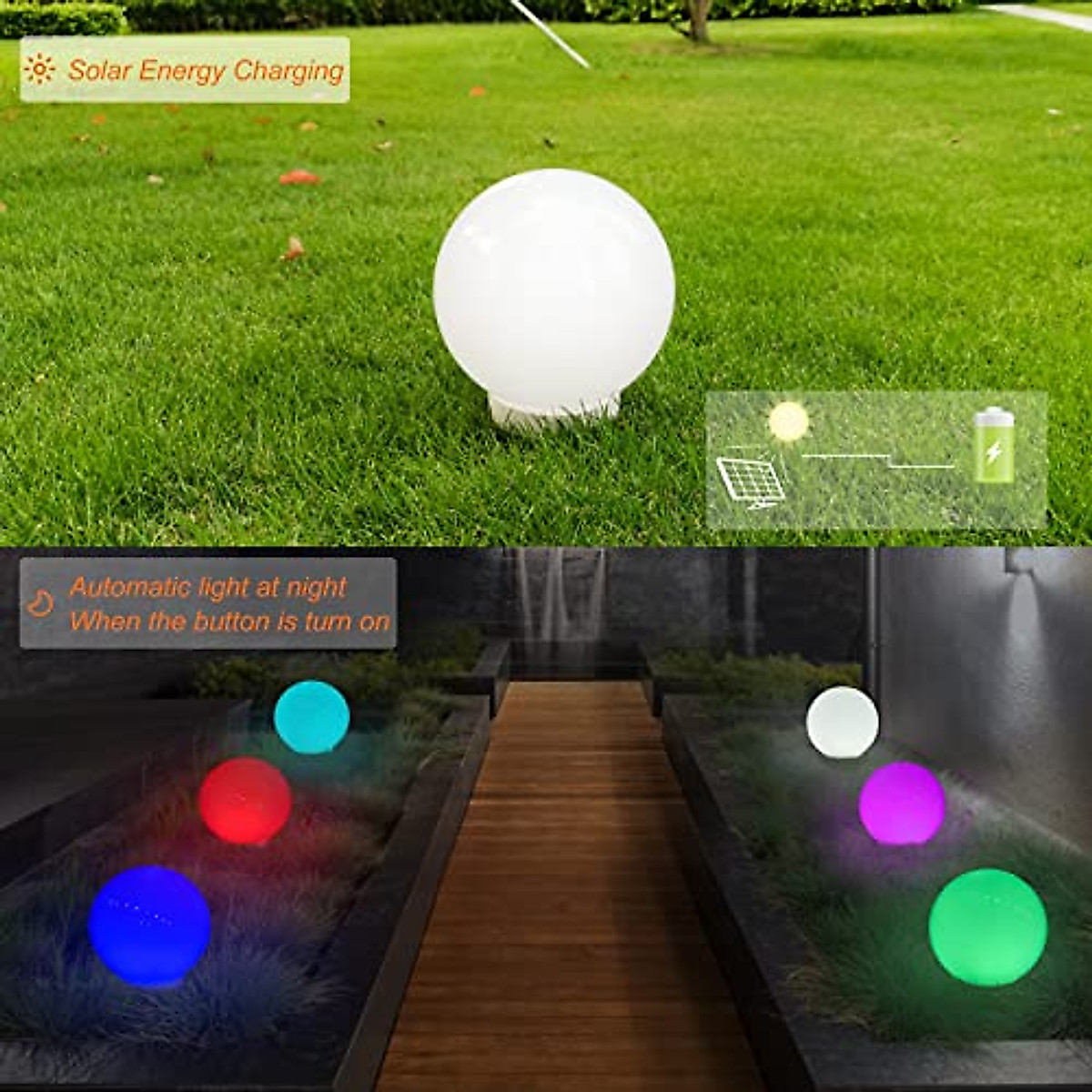 Solar Pool Lights Floating, IP68 Waterproof Hot Tub Light Glow Balls ...
