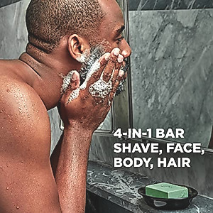 DOVE MEN + CARE Plant-Powered Natural Essential Oil Bar Soap Reinvigorating Lime + Avocado Oil to Clean and Hydrate Mens Skin 4-in-1 Bar Soap for Men's Body, Hair, Face and Shave. 5 oz