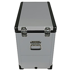 FM-452SG 45 Quart Slimfit Portable Refrigerator, AC 115V/ DC 12V Real Freezer for Car, Home, Camping, RV-8°F to 50°F, Charcoal, Gray