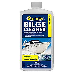 STAR BRITE Heavy Duty Bilge Cleaner -Simple & Easy to Use - Pour In, Run Boat, Pump Out - Emulsifies Oil, Fuel & Leaves Bilge Clean With a Fresh Clean Scent - 32 Ounce (080532)
