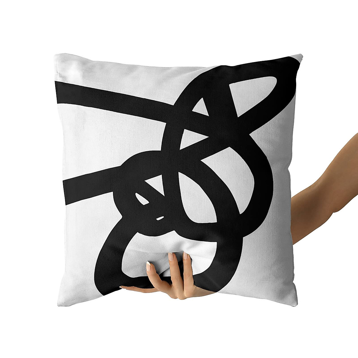 Kawani Black and White Pillow Covers 20X20 in Abstract Modern Graffiti Art Line Decorative Couch Pillow Cases with Zipper Set of 2 Boho Home Decor for Living Room Bedroom Bed Cushion Outdoor