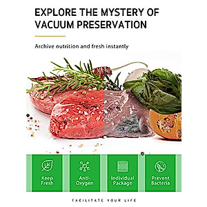 Syntus Vacuum Sealer Bags, 6+3 Pack 6 Rolls 11" x 20' and 3 Rolls 8" x 20' Commercial Grade Bag Rolls, Food Vac Bags for Storage, Meal Prep or Sous Vide