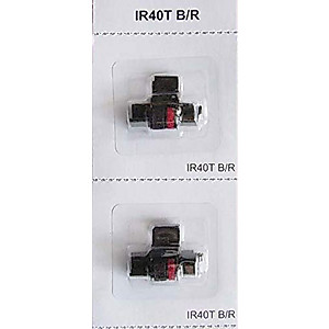 3 Pack - Compatible IR-40T Black/Red Ink Rollers, Works for Sharp EL1801P, Sharp EL1801PIII, Sharp EL2192, Sharp EL2620