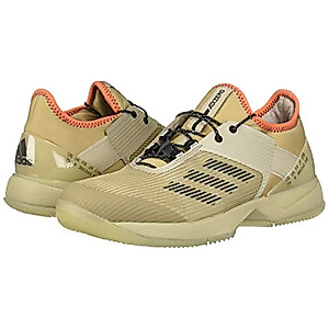 adidas Women's Adizero Ubersonic 3 Citified, Light Brown/Grey/True Orange, 7.5 M US