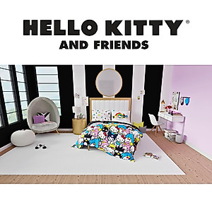 Franco Sanrio Hello Kitty & Friends Bedding 7 Piece Super Soft Comforter and Sheet Set with Sham, Full, (100% Official Licensed Product) Collectibles