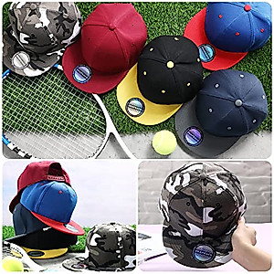Hicarer 30 Pcs Hats for Men, Flat Cap Bulk Plain Flat Brim Baseball Caps(Bright Color, Stylish Style) Solid Colors
