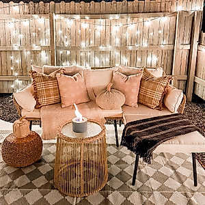 YITAHOME 3 Pieces Patio Furniture Set, Outdoor Wicker Conversation Sectional L-Shaped Sofa with 4 Seater for Backyard, Porch, Boho Detachable Lounger with Cushions and Coffee Table - Beige