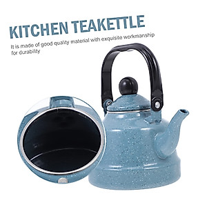 ABOOFAN 2pcs Enamel Kettle Gas Kettle Enamel Teapot Enamel Tea Kettles Drip Teapot China Teapot Insulated Teapot Pottery Teapot Stainless Steel Stovetop Kettle Office Soup Pot Insulation