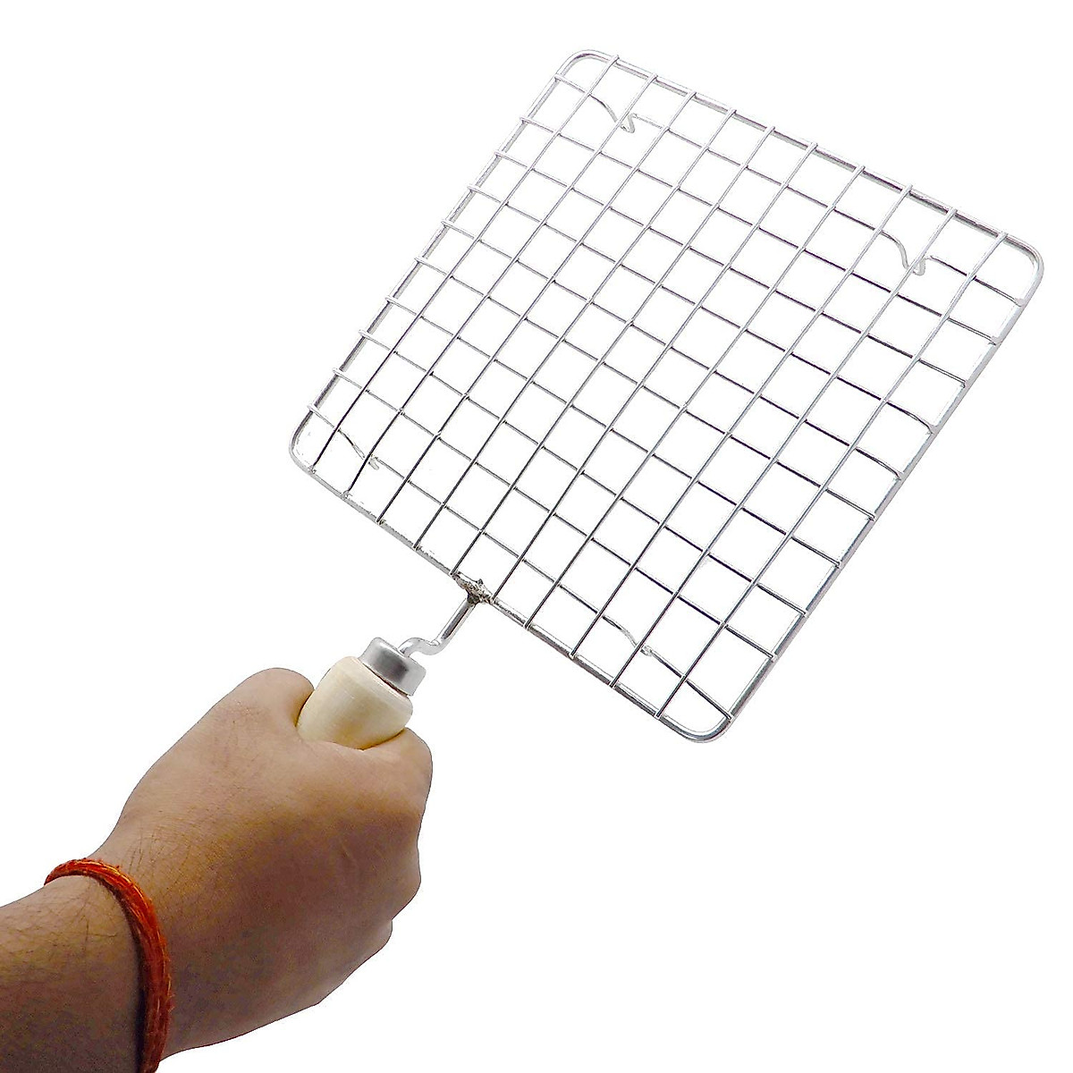 WhopperIndia Large Stainless Steel Multi-Functional Wire Steaming Cooling and Baking Barbecue Rack, Square Roti Grill, Papad Grill, Roti Jali, Chapati Grill