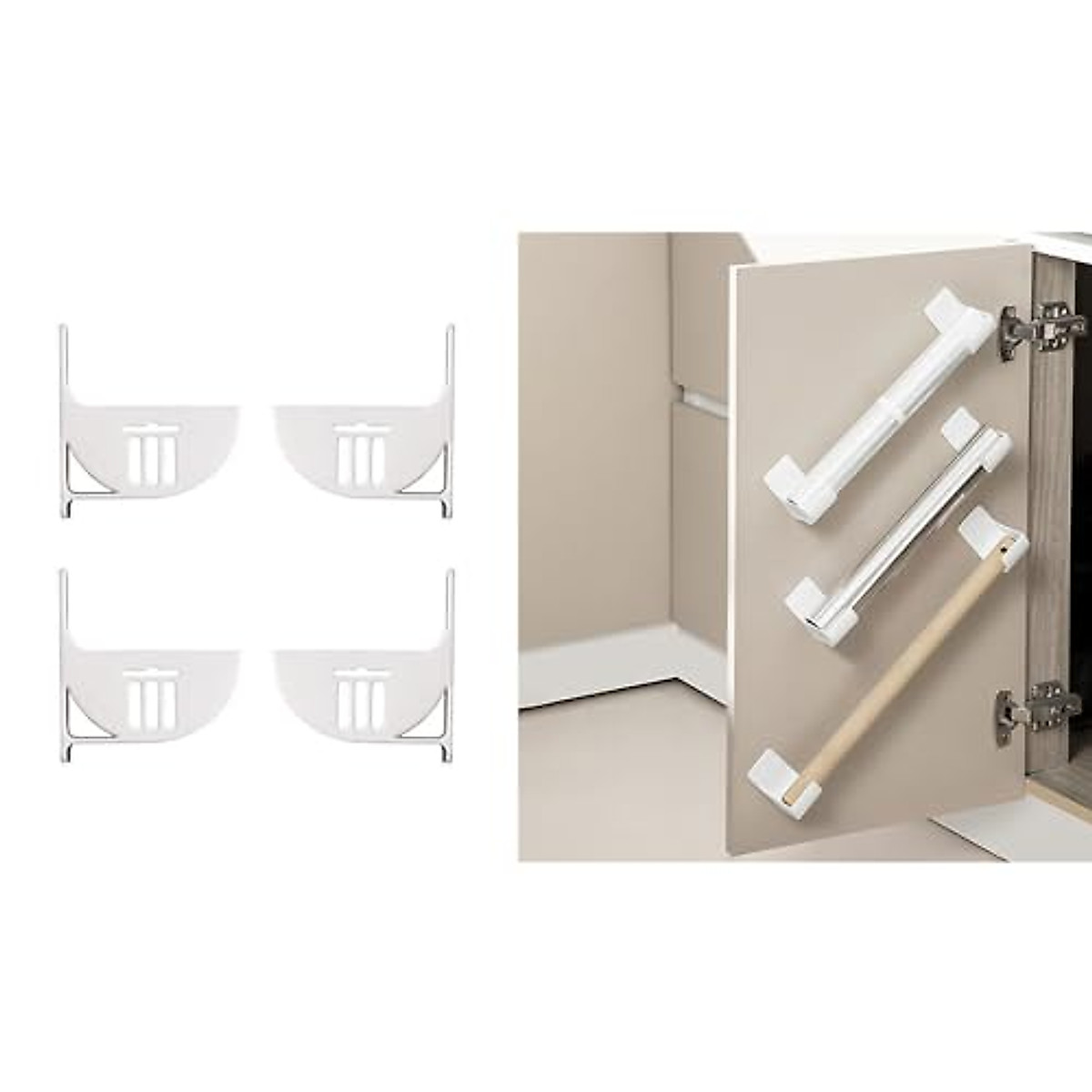 Vmohuyktx Set of 4 Convenient Wall Shelf Set Compact Wall Mounted Storage Rack Storage Shelf Display Holder