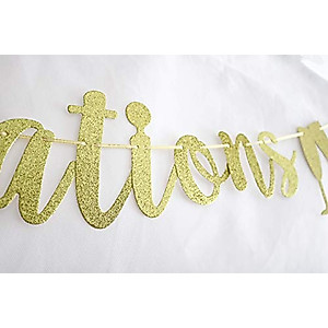 Kunggo 70 Years Loved Banner,Gold Gliter Paper Sign Decors for 70th Birthday/Wedding Anniversary Party Supplies Photo Props. (70 Years Loved)