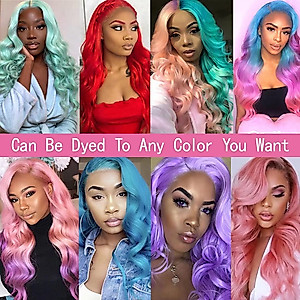 AGIWAT Blonde Lace Front Wigs Human Hair 13x4 Body Wave 613 HD Transparent Lace Front Wig Human Hair Pre Plucked with Baby Hair 150% Density Brazilian Virgin Lace Frontal Wigs 20 inch