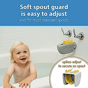 Dr. Brown’s CleanUp Dino-Soft Baby Bath Spout Cover, Soft and Safe on Tub Faucet and Dinosaur Pour & Roar Watering Can Kids Toy,Certified Plastic Neutral