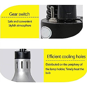 LINKANRUO Food Heat Lamp Commercial Food Warmer, Buffet Heating Lamp for Keep Food Warm, Food Heat Pendant Light for Food Service Restaurant Kitchen, 60-180Cm Retractable Food Heating Lamp, Silver (Si