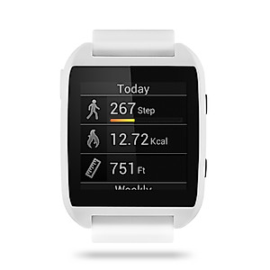 Smart Watch, Ematic All in One Easy to Wear [ Wearable ] White Smartwatch with Carrier Case [ ESW454W ]