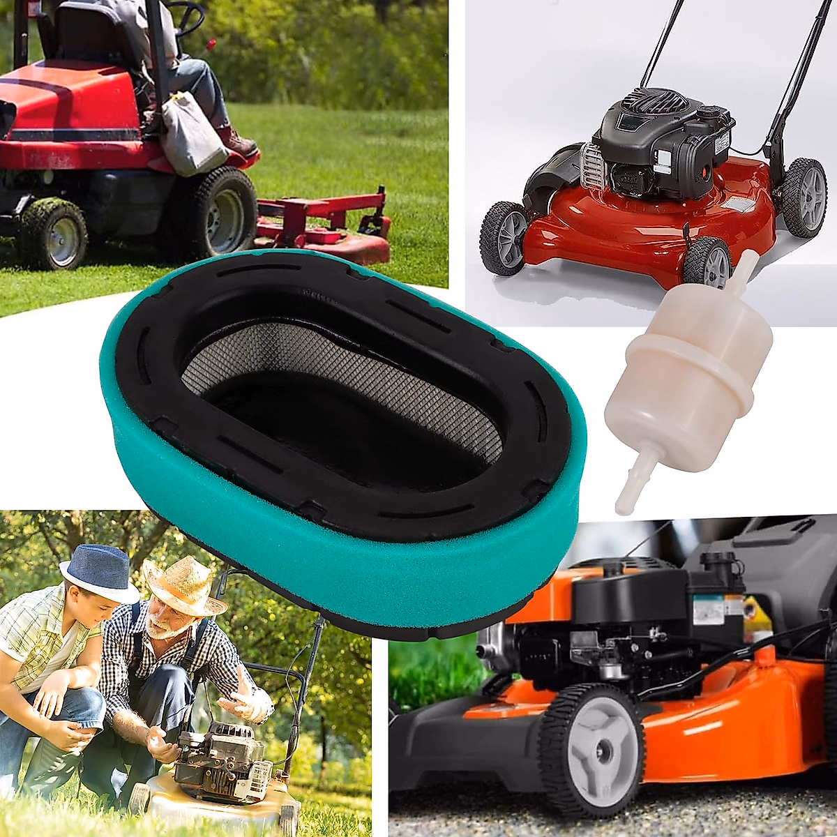 Ceukius 32 083 09-S/32 883 09-S1 Air Filter with 2405013 Fuel Filter, Fits Kohler KT610 KT620 KT715 KT725 KT730 KT735 KT740 KT745 Engine Cub Cadet XT1 XT2 Lawn Mower