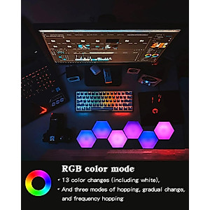 Hexagon Led Lights, Smart DIY Hexagon Wall Lights with Remote, Dual Control Hexagonal LED Light Wall Panels with USB-Power, Geometry Hex Lights Touch Used in Game Room Decor, Party