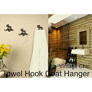 Stelalloy Decorative Wall Hook, Wrought Iron Hooks, Cast Iron Coat Hooks, Deer Antler Décor Wall Hook Animal, Rustic Coat Hooks, Towel Holder, Key Holder Wall, Pool Towel Rack, Patio Décor