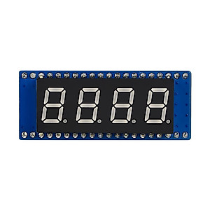 Coolwell 4-digit 8-segment Display Module for Raspberry Pi Pico Series, Quad Alphanumeric Display Based on 74HC595 Driver SPI-compatible Direct Connect