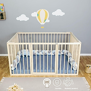 Montessori Floor Bed Small Size 52x27.5" / Height 38.58'' | Pine Tree Toddler Bed Frame, Wood Bed Frame | Gift For Kids Room Decor Special Bed 52x27.5'' (Small)